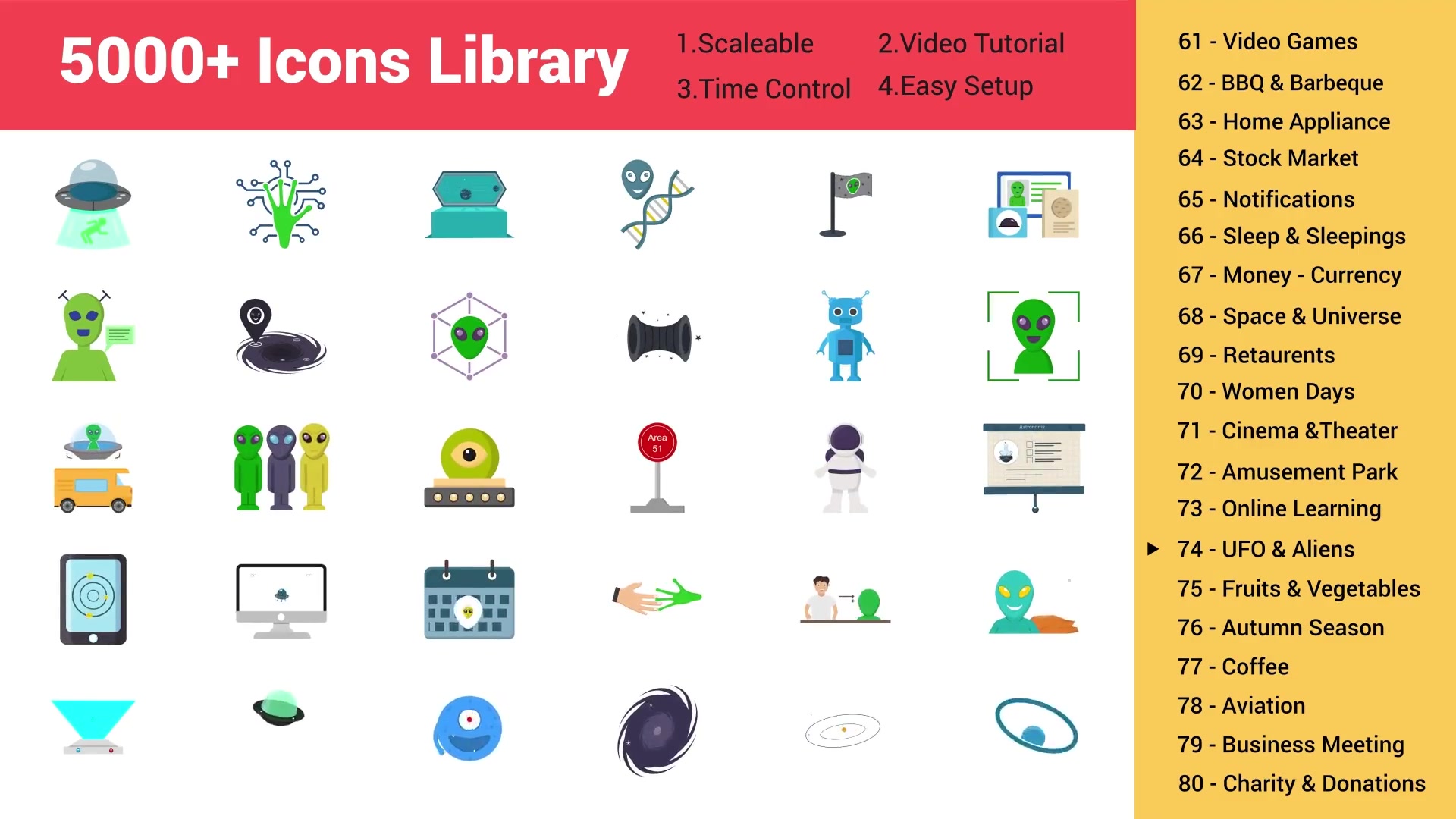 5000 Icons Pack 100 Categories Quick Download Videohive 35578921 After ...