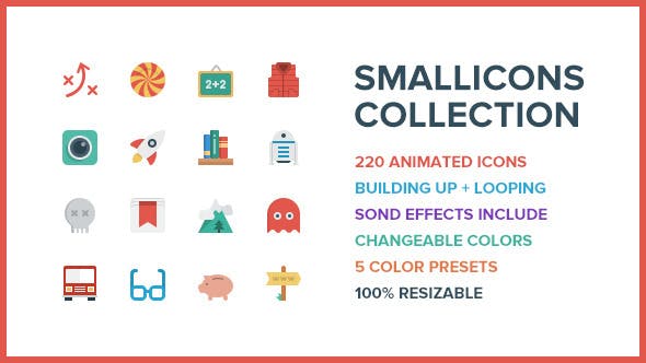 Smallicons — 220 Animated Icons Videohive 11454380 Download Direct ...