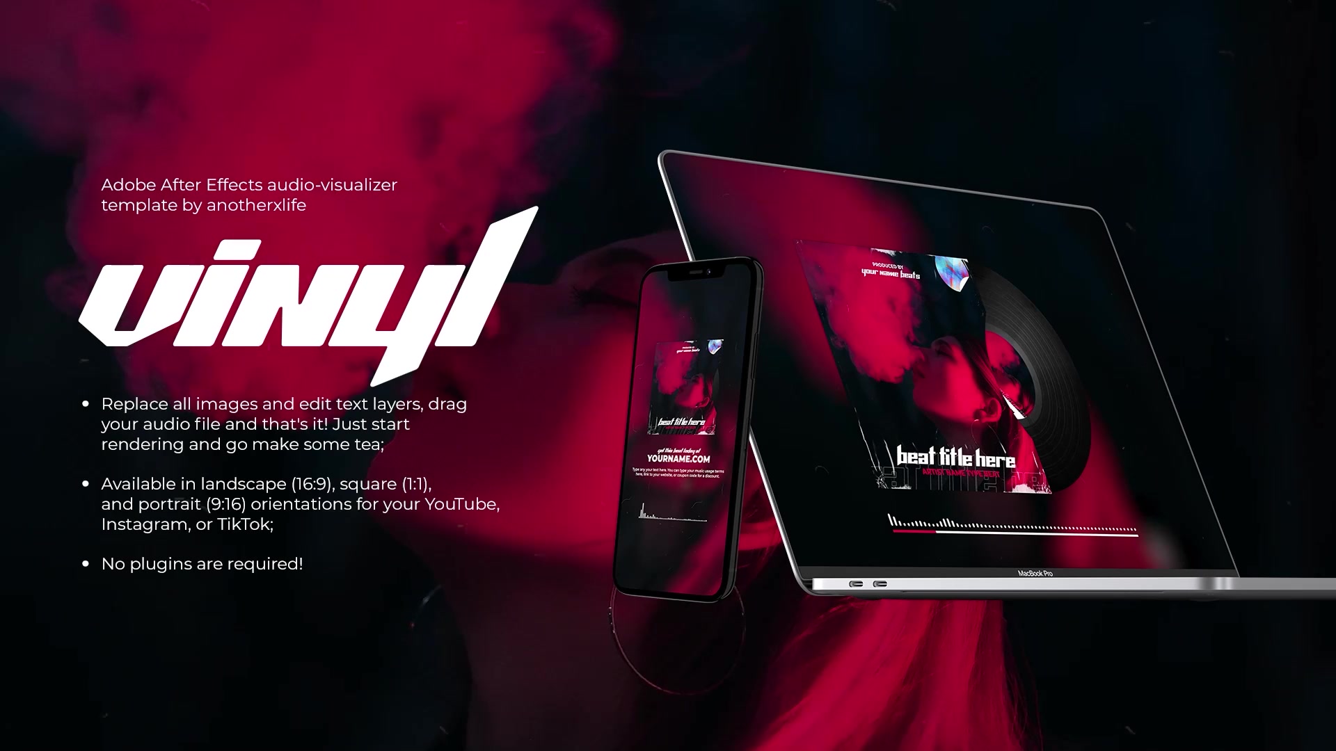 Vinyl Audio visualizer template for After Effects Videohive 31538337 ...